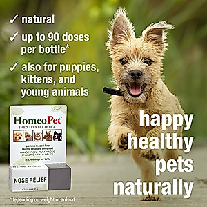 HomeoPet Nose Relief, Natural Sinus Relief for Pets, 15 Milliliters