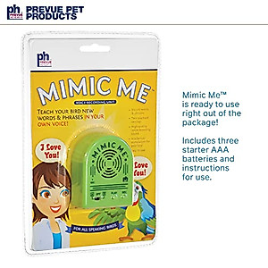 Prevue Hendryx 62900 Mimic Me Voice-Recording Unit for Birds Green Small