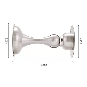 Magnetic Door Stop Brushed Nickel Magnetic Door Stopper Magnet Door Stops with Double-Sided Adhesive Tape No Drilling Wall Mount Door Stop for Keep Your Door Open 4 Pack