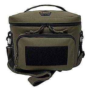 HSD Tactical Lunch Box for Men - Thick Insulated Adult Lunch Bag - Leak Proof for Hot & Cold - Easy To Clean, Durable & Water-Resistant - Sturdy Handle, Shoulder Strap, & Pockets for Travel & Work