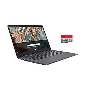 Lenovo IdeaPad 3 Chromebook 14" HD Laptop, MediaTek MT8183 Octa-Core Processor, ARM Mali-G72 MP3, 4GB RAM, 128GB Storage(64GB eMMC+MTC 64GB Flash Memory), Chrome OS, Abyss Blue