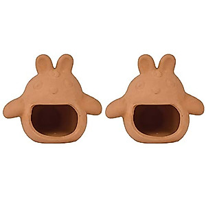 OMEM Reptile Aquarium Decor for Terrarium Ceramics Spider Scorpion Betta Fish Shrimp Crab Humid Hide Habitat Ornaments