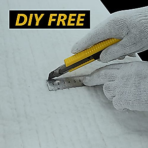 BACLAUGH 1"x24"x72",2400F Ceramic Fiber Fireproof Insulation Blanket, Applicable to Furnace, forging, kiln and Stove