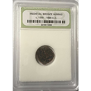 1000 - 1690 A.D Medieval Bronze Coin Comes in Hard Case Numbs AG-G