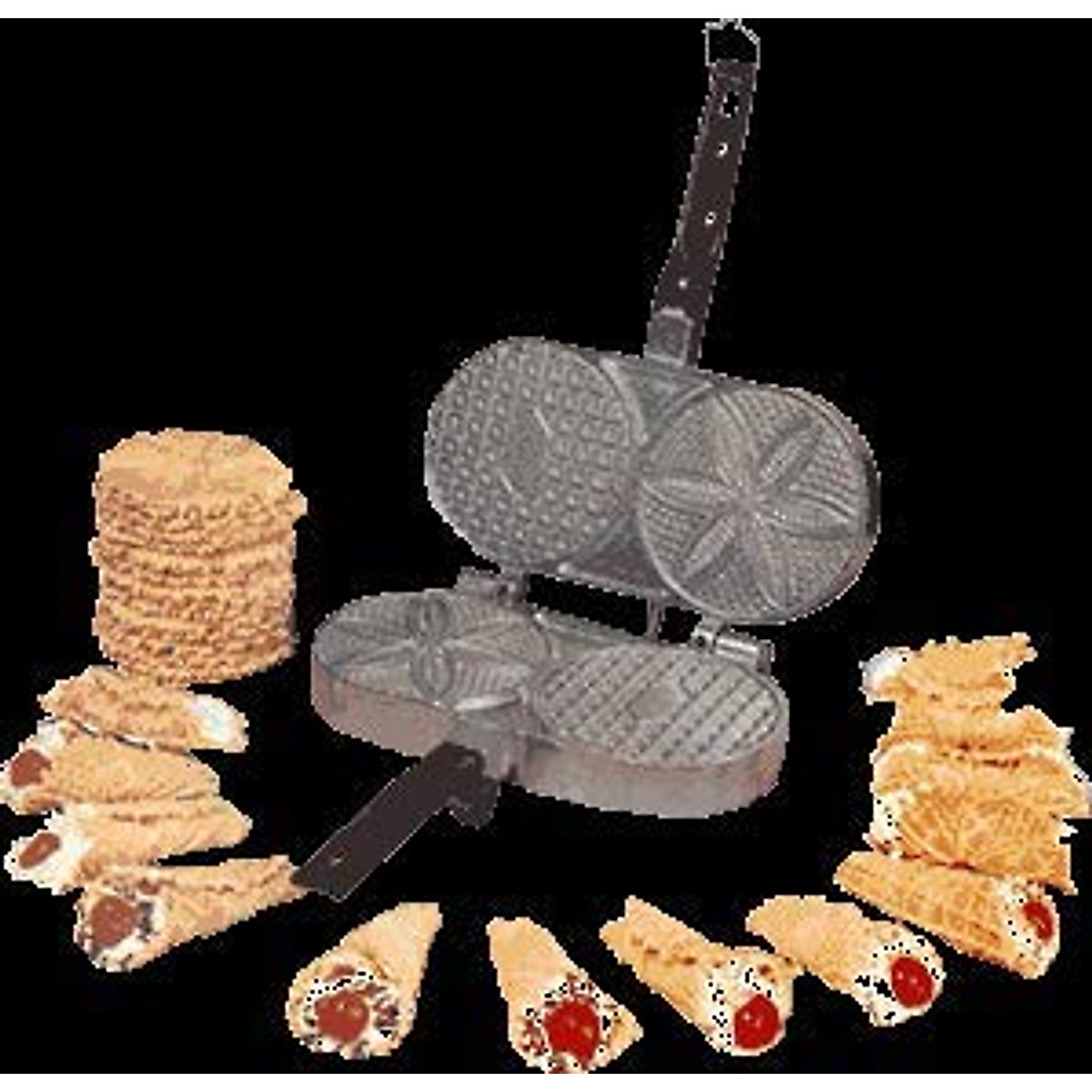 Palmer Pizzelle Maker Classic - Make 2 Delicious Pizzelles In Half The Time Required By Hand Irons - 120 Volts, 800 Watts - Made in the USA