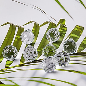 Adwikoso Crystal Ball Prism Pendant, Glass Chandelier Hanging Pendant, Photography Prism, Feng Shui Rainbows Sun Catchers, Wedding Home Window Garden Decor (30mm-20pack)
