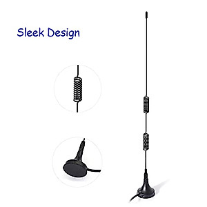 Bingfu Dual Band VHF UHF 136-174MHz 400-470MHz Ham Radio Antenna Handheld Two Way Radio Magnetic Base SMA Female Antenna for Kenwood Wouxun BaoFeng BF-F8HP UV-5R UV-82 BF-888S Ham Radio Walkie Talkie
