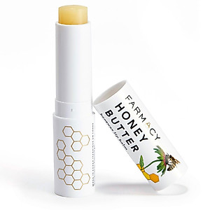 Farmacy Beeswax Lip Balm - Honey Butter Moisturizing Lip Care + Chapped Lip Treatment - Enriched with Cupuaçu + Cocoa Butters, Proprietary Honey Blend and Vitamin E to Nourish, Soften + Heal (3.4g)