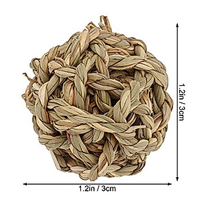 2sets Small Wood Syrian Chewing Light Chew Brown Cage Gerbils Pets Rabbits Chinchillas Bite Mini for Pet Exercise Plaything African Dumbbell Teeth Bird Grinding Toys Parrot