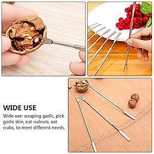 Luxshiny Oyster Crackers Oyster Crackers Oyster Crackers 10 Pcs Stainless Kitchen Picnic Seafood Tools Lobster Forks Set Crab Leg Forks Picks Steel Seafood Forks Ar Multitool Mini Forks