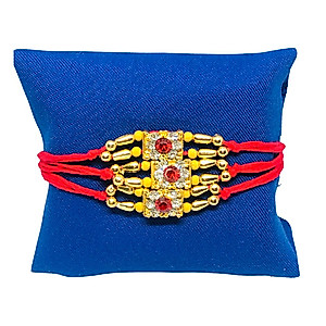 TheNext7 Pack of 3 Rakhi for Brother, Rakhi Bracelets, Rakhi Gift for Bhaiya, Designer Rakhi, Latest Rakhi for bhai, Thread Bracelet Bracelet for Brother Bhabhi Bhaiya, Raksha Bandhan Gift.