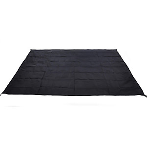 Hongaga Waterproof Camping Tarp for Ground Tent Footprint and Sunshade Camping Hiking for Picnics (Black-210X150CM)