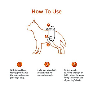 Amazon Basics Absorbent Male Dog Wrap, Leakproof, Disposable Diapers, Medium, Pack of 30, White