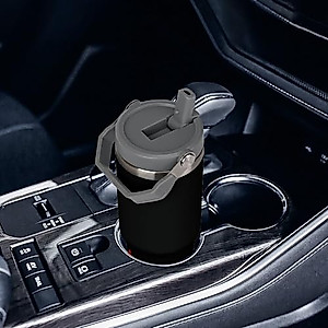 Jesus Saved My Life Crucifix Heartbeat 30 OZ Insulated Tumblers with Handle And Straw Leakproof Vacuum Insulated Stainless Steel Water Bottle for Car Fishing Travel