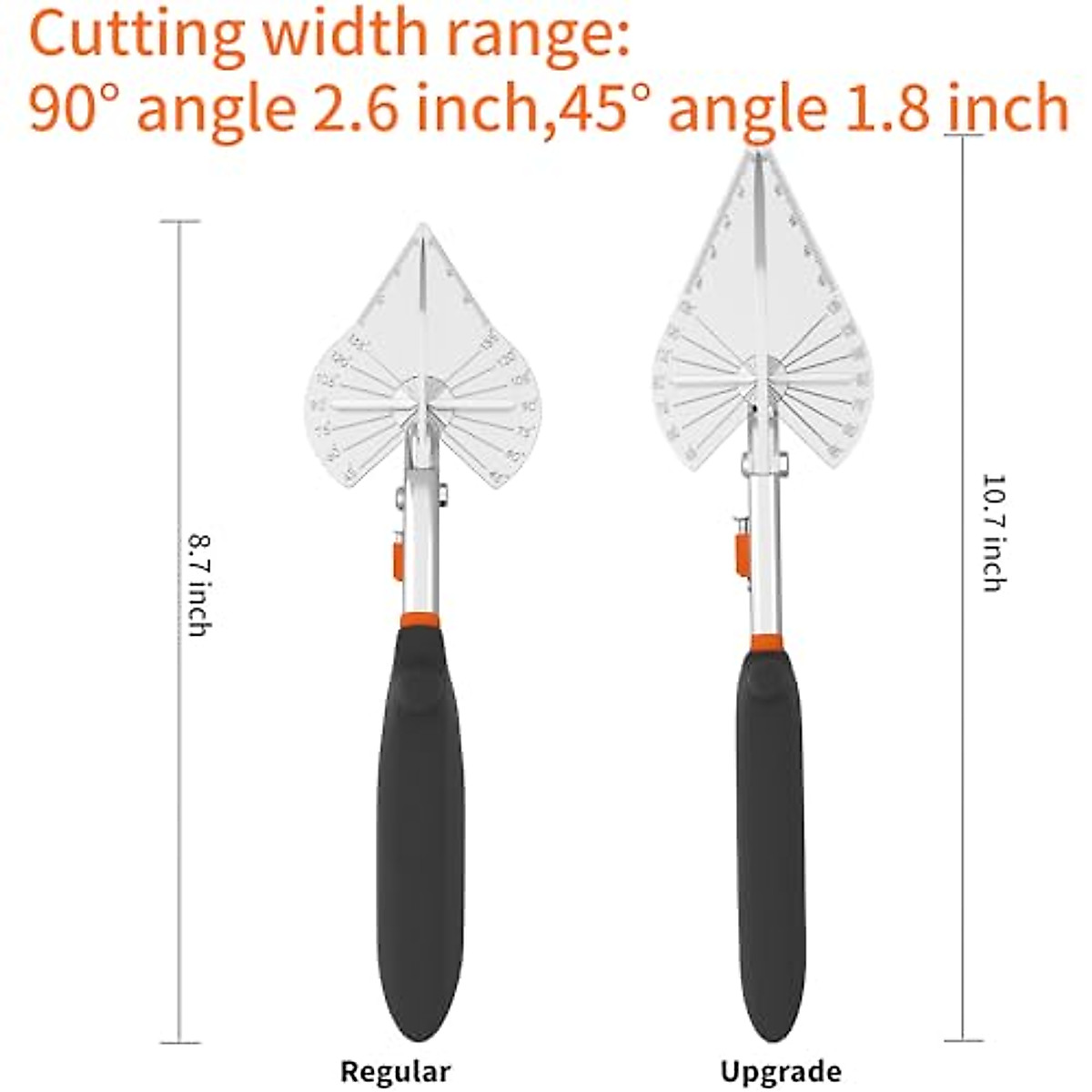 GARTOL Large Miter Shear Cutter, Multifunctional Multi Angle Trunking Shear, Angle Shears Scissors For Vinyl Wood Molding Trim, Angle Cutter Adjustable at 45 to 135 Degree with Replacement Blades