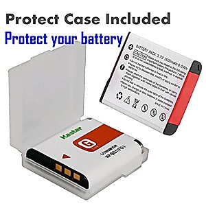 Kastar Battery (2-Pack) for Sony NP-BG1, NP-FG1, NP-FG1, BC-CSG, BC-CSGE work with Sony Cyber-shot DSC-H3 DSC-H7 DSC-H9 DSC-H10 DSC-H20 DSC-H50 DSC-H55 DSC-H70 DSC-H90 DSC-HX5V DSC-HX7V DSC-HX9V DSC-HX10V DSC-HX20V DSC-HX30V DSC-N1 DSC-N2 DSC-T20 DSC-T100