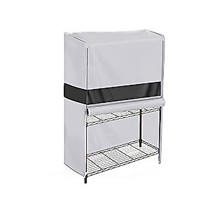MOLLYAIR Wire Rack Cover, Suitable for Shelf 48X18X72in, Storage Shelf Unit Cover Used to Cover Sundries, Only Silver Black Cover