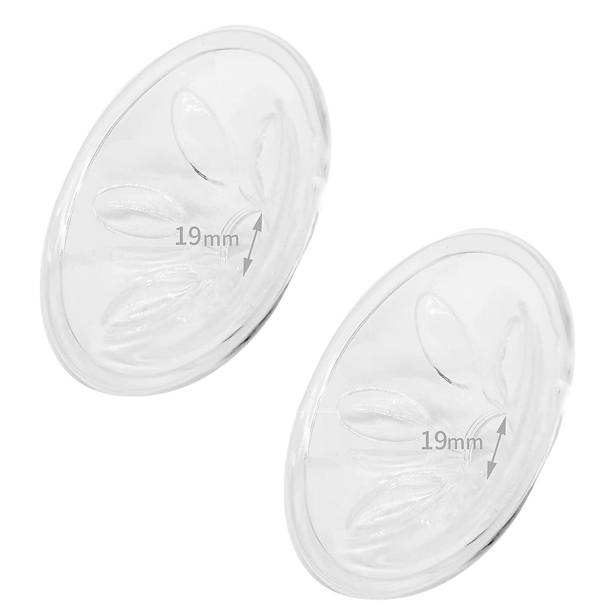 Begical Flange Cushions 19mm Compatible with Spectra/Medela/BabyBuddha 24mm and Ameda 25mm Shields/Flanges Replace Flange Inserts Spectra Breastpump Parts Reduce 24mm to 19mm 2pc Clear