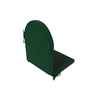 WO Comfortable Seat and Back Cushions for Backyard Garden Adirondack Chairs or Outdoor Patio Seat or Indoor Lounge, UV and Fade Resistant, Water Resistant, (Dark Green)