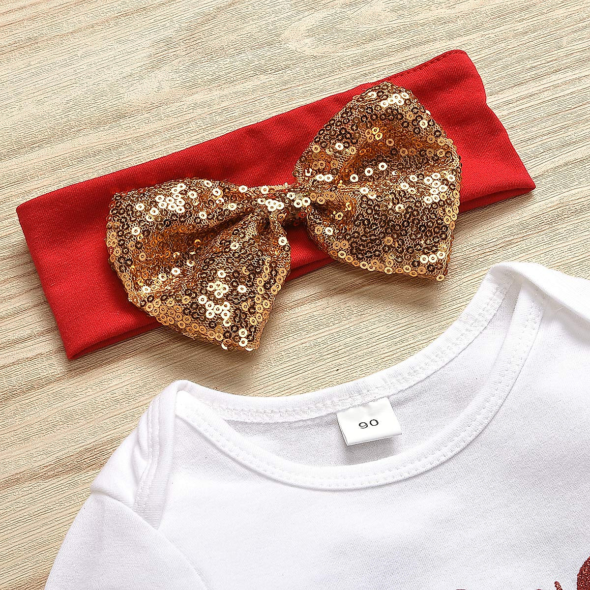 XFGLCK Newborn Baby Girls Valentine’s Day Outfit Letter Print Bodysuit Romper +Tutu Skirt +Leg Warmers+ Headband Clothes Set (Skirt outfit red, 0-3 Months)