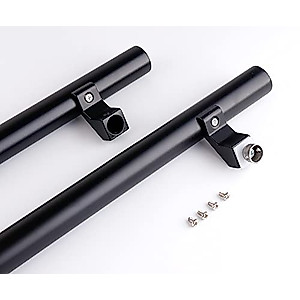 SUCHETA 24/32/47 Inch Heavy Duty Door Handle,Sliding Barn Door Matte Black Stainless Steel Pipe Handle Set,for Interior and Exterior Door (Size: 80cm (32"))