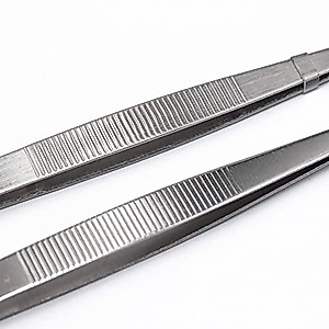 MINYULUA Reptile Feeding Tongs Long Tweezers Cricket Clamp Bug Scooper, Straight and Curved Tweezers Feeding Tools for Reptile Lizard Gecko Bearded Dragon Snake Hamsters