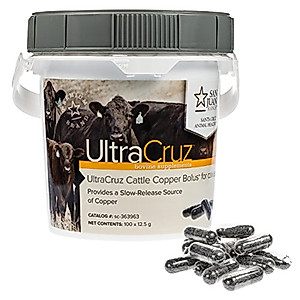 UltraCruz Cattle Copper Bolus Supplement for Calves, 100 Count x 12.5 Grams