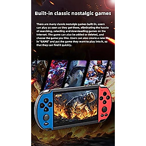 HLF 5.1-inch screen hd casual handheld game console with built-in 11000 vodeo games portable game retro nostalgic mp3 mp4 AV-out to TV game can be saved/added/deleted