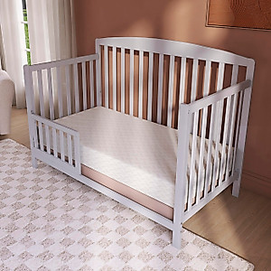 Dream On Me Baby Fairy 5” Foam Crib & Toddler Bed Mattress in a Box, White I Greenguard Gold Certified I JPMA Certified