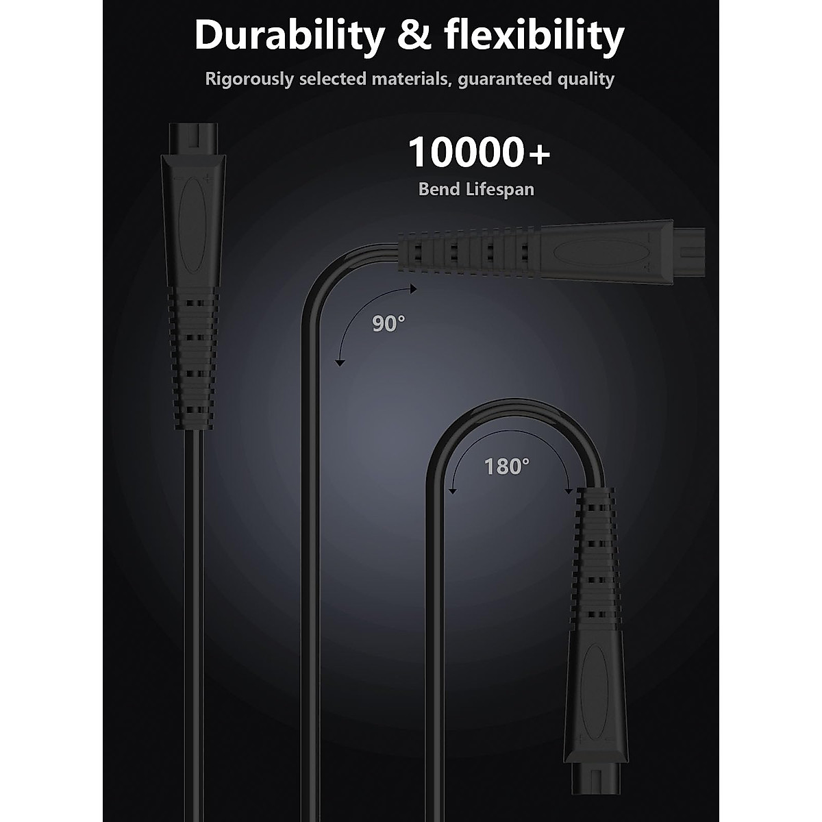 5V 1A Charger for Andis Shaver Andis Charger Power Cord Adapter Replacement for 17150 TS-1 17220 17195 Profoil 17190 17165 17170 17205 17220 Lithium Titanium Plus TS-2 Replacement Pro Foil Shaver- 5Ft