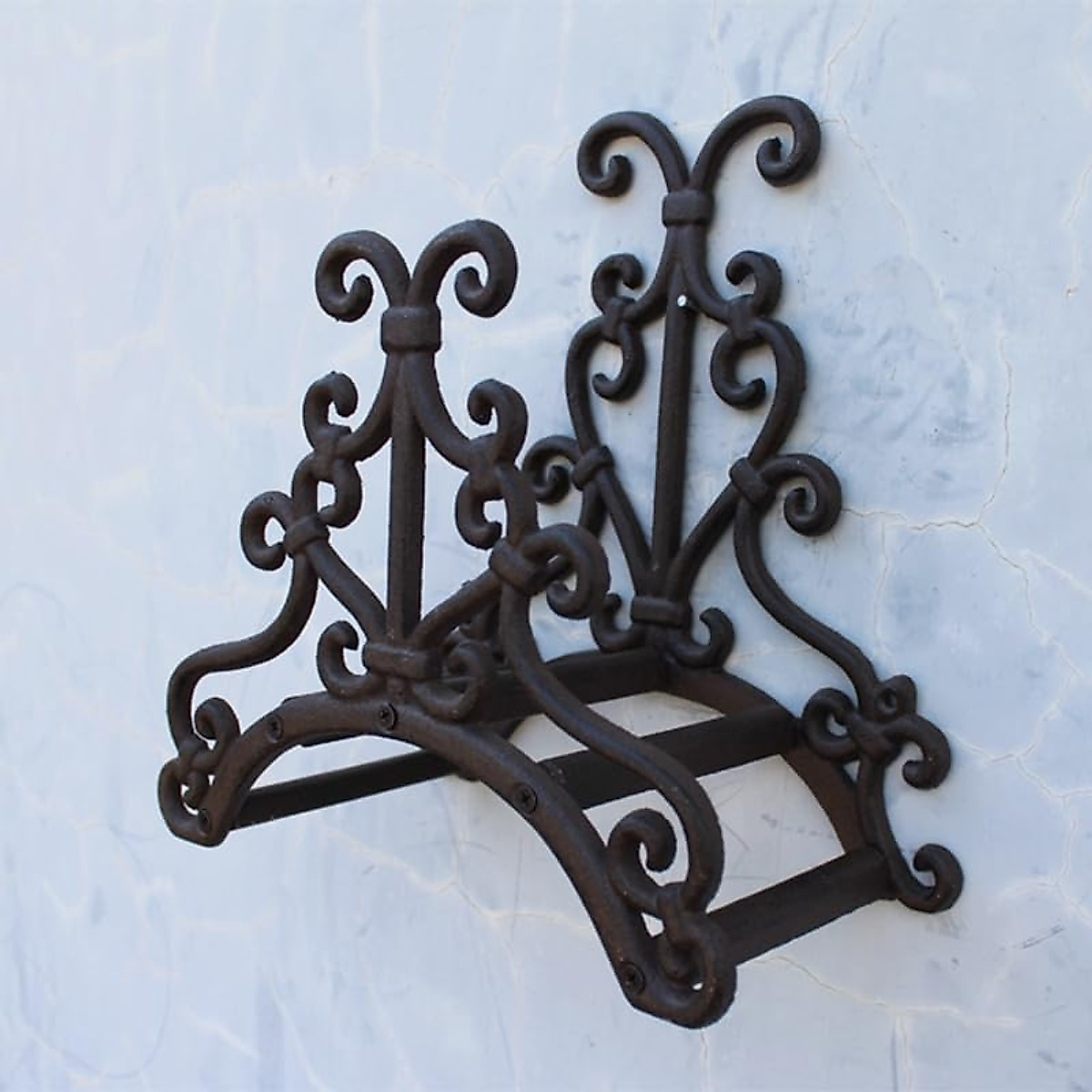 Cast Iron Scrowl Decorative Hose Reel Garden Hose Hanger Rack Storage Wall Mount Wrought Iron,for Yard Balcony 23.6.13