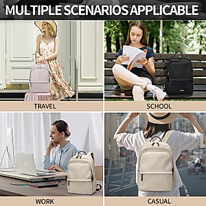 GOLF SUPAGS Laptop Backpack for Women Slim Computer Bag Work Travel College Backpack Purse Fits 14 Inch Notebook (Pink)