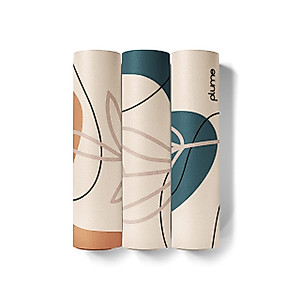 Modern Art Leaf Yoga Mat - 1/4'' Thick - Non Slip Microfiber - Eco-Friendly - Fitness & Home Gym Mat