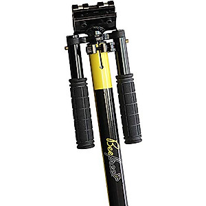 Bee Free 2 Wheel Kick Scooter for Adults and Teens, Adjustable Handlebars, Premium Durable Aluminum Construction, Foldable, Rear Foot Brake and Anti-Shock Suspension, Ages 12+, Up to 200 LBS, Yellow