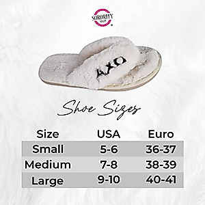 Sorority Shop Zeta Phi Beta Fuzzy Slippers Women (Large, numeric_9)