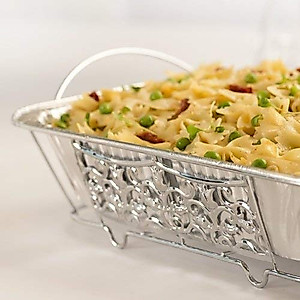 Hanna K. Signature Roaster Size Silver Wire Pan Holder 1 Pc, Chrome