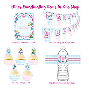 POP parties Alice In Wonderland Classic LARGE Invitations - 10 Invitations + 10 Envelopes