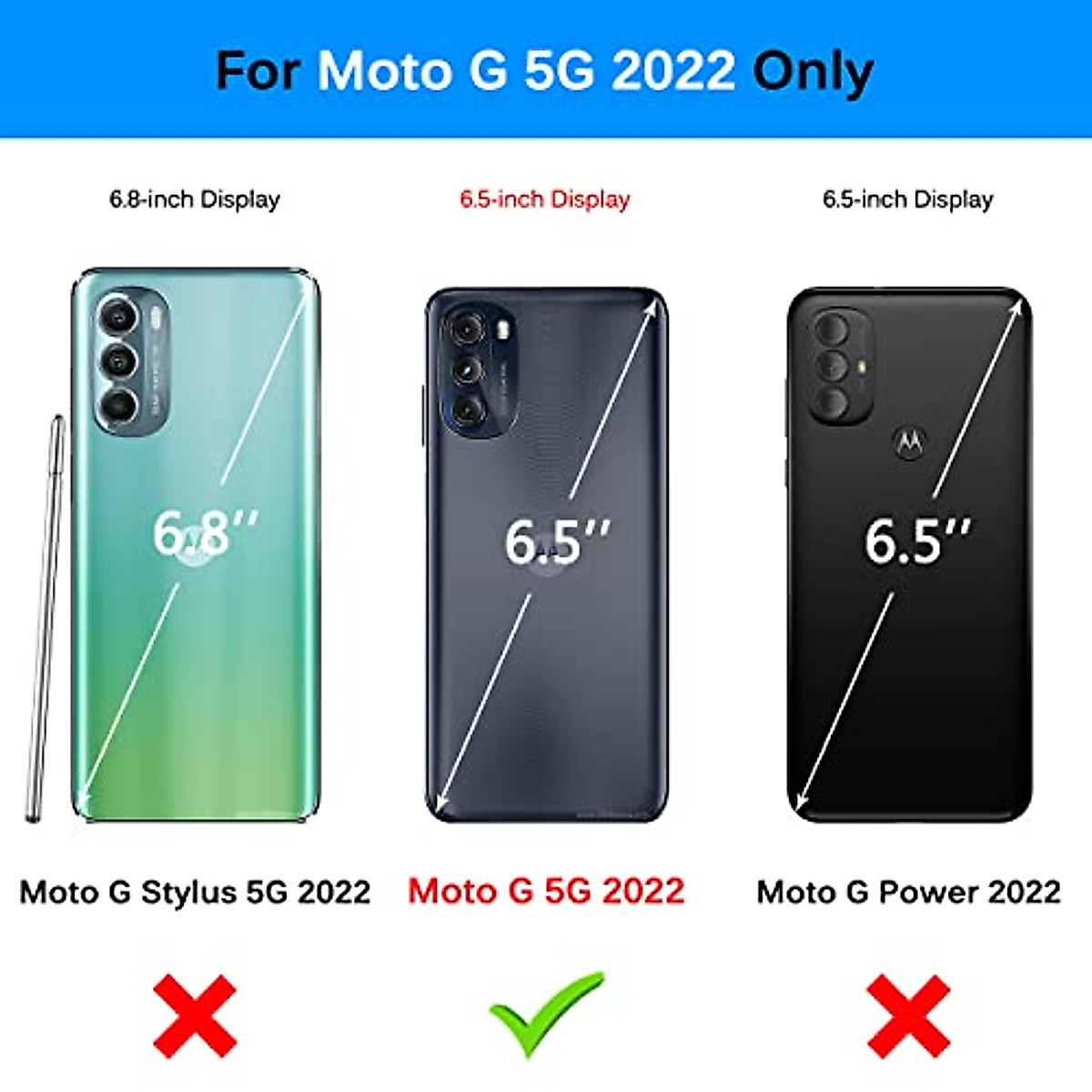 Hocase for Moto G 5G 2022 Case, Shockproof Heavy Duty Protection Soft Silicone Rubber Bumper+Hard Plastic Hybrid Protective Case for Motorola Moto G (2022) with 6.5" Display - Burgundy Flowers