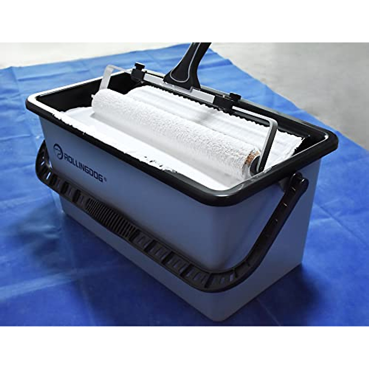 ROLLINGDOG 20PC 18 Inch Paint Roller Kit - 18 Inch Paint Roller Frame,2 to 3.2 Ft Extension Pole,Paint Bucket with Liners,18 Inch Microfiber Paint Roller Sleeves(Pack of 2),4 Inch Roller Covers