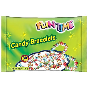 Snacktery Candy Bracelet for Kids - Pack of 30 Candy Bracelets Individually Wrapped - Candy Jewelry to Create Playful, Delicious Memories - Candy Party Favors for Birthday, Summer Camps & More