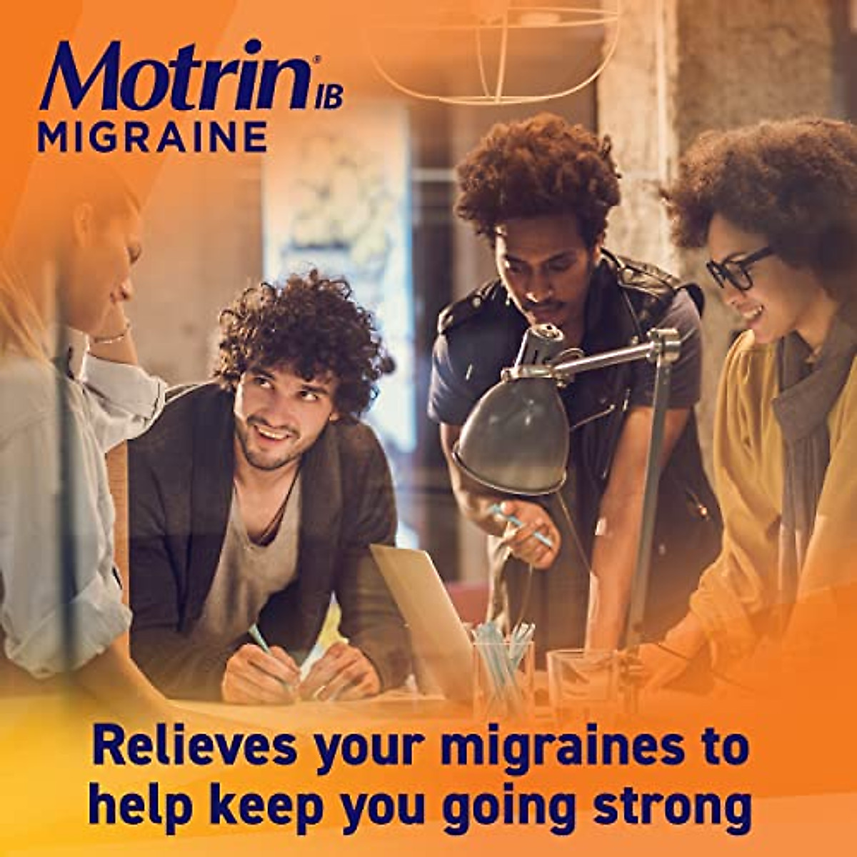 Motrin IB Migraine Liquid Gel Caps, Ibuprofen 200 mg, Migraine Relief Medicine, 80 Ct