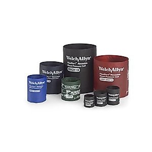 Welch Allyn REUSE-11-1SC FlexiPort Blood Pressure Cuff, Size 11, Adult, Reusable, 1 Tube, Male Screw Connector, 25-34 cm Range