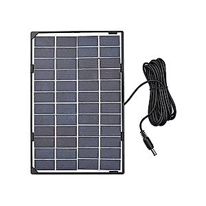 Irishom 6W 12V Solar Panel for Outdoor Security Camera Solar Cell with 10ft DC Output DIY Waterproof Solar Panel for Street Light Garden Lamp Home Fan Pump
