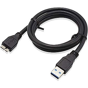 ITD ITANDA USB 3.0 Micro Cable, 3.3ft USB 3.0 A to Micro B Cable Charger Compatible with Samsung Galaxy S5, Note 3, Note Pro 12.2, WD Western Digital My Passport and Elements Hard Drives