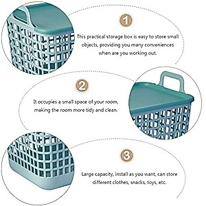 Cabilock Plastic Baskets Basket Plastic Storage Basket Multipurpose Rectangular Food Storage Organizer Bin Basket for Kitchen Cabinets Freezer Bedroom Bathroom Rectangular Storage Basket Baby Basket
