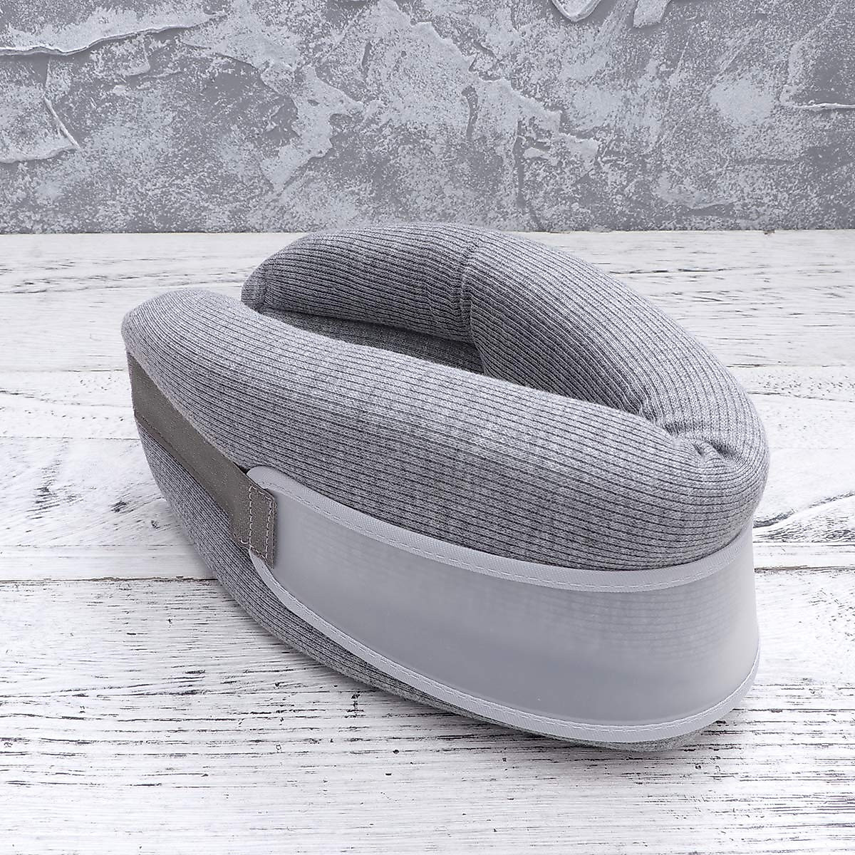 Heallily Cervical Gear Neck Support Brace Cervical Collar for Stiff Neck Pain Relief Injury Recovery Gray 1pc
