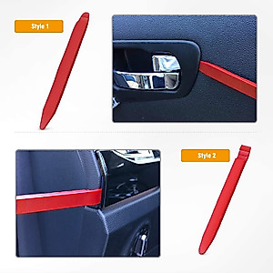GOOACC 5 PCS Nylon Auto Trim Removal Tool Kit No-Scratch Removal Tool Kit for Car Panel & Audio Dashboard Dismantle Red