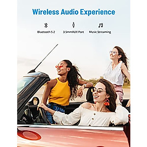 TROND 5ft Ultra Thin Flat Extension Cord, 4 Widely Spaced AC Outlets, 4 USB Charger(1 USB C Port)+TROND Bluetooth 5.2 Transmitter Receiver, 2-in-1 Bluetooth Adapter for TV to Airpods