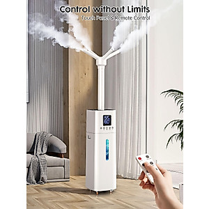 15L/4Gal Humidifier Large Room for 2000ft², Humidifiers for Bedroom Large Room, Air Humidifiers for Home, 600ml/h Misting, 60H Runtime, Essential Oil Box, Easy to Move, Top Fill Design, Auto Shut Off