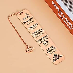 Christian Bible Verse Bookmark for Women Inspirational Religious Baptism Gifts for Daughter Her First Communion Christening Gift for Teen Boys Girls Sister Mom Women Easter Christmas Graduation Gifts